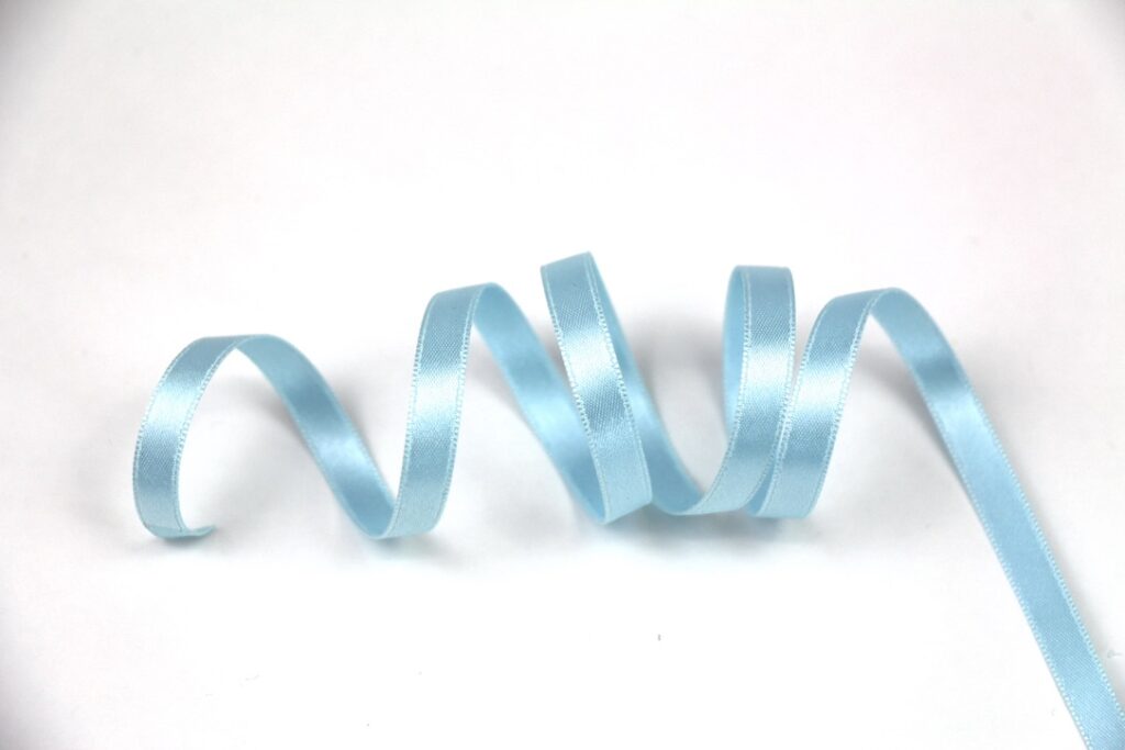 Soft Blue Satin Ribbon 1/4″ | Wildbird Fabric