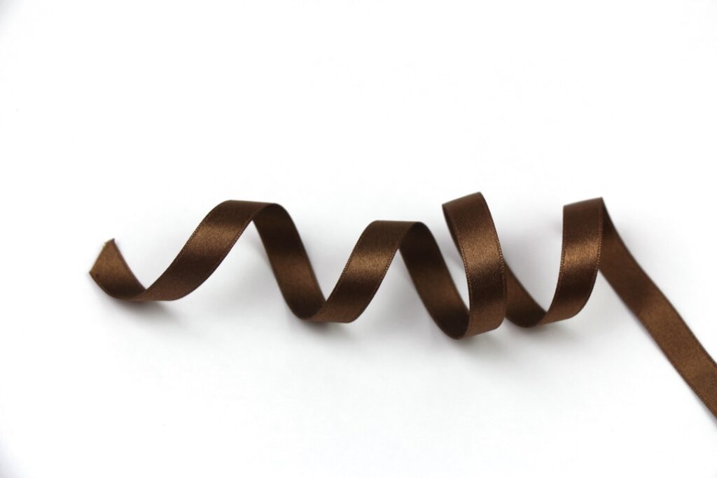 Coffee Satin Ribbon 3/8″ | wildbirdfabric