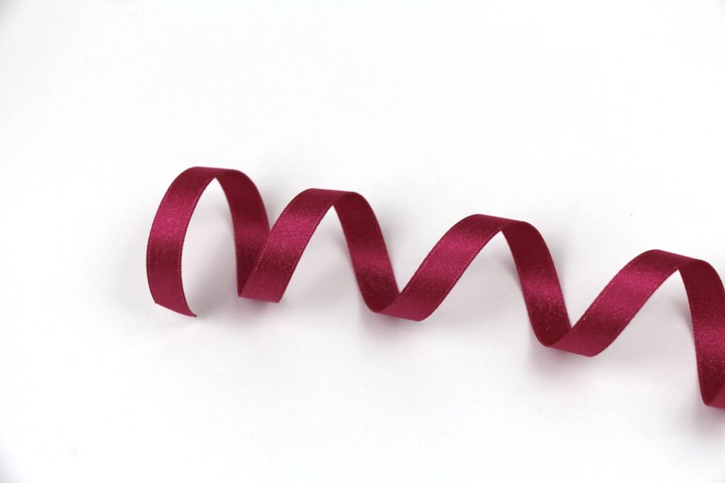 Rubine Shimmer Ribbon 3/8″ | Wildbird Fabric