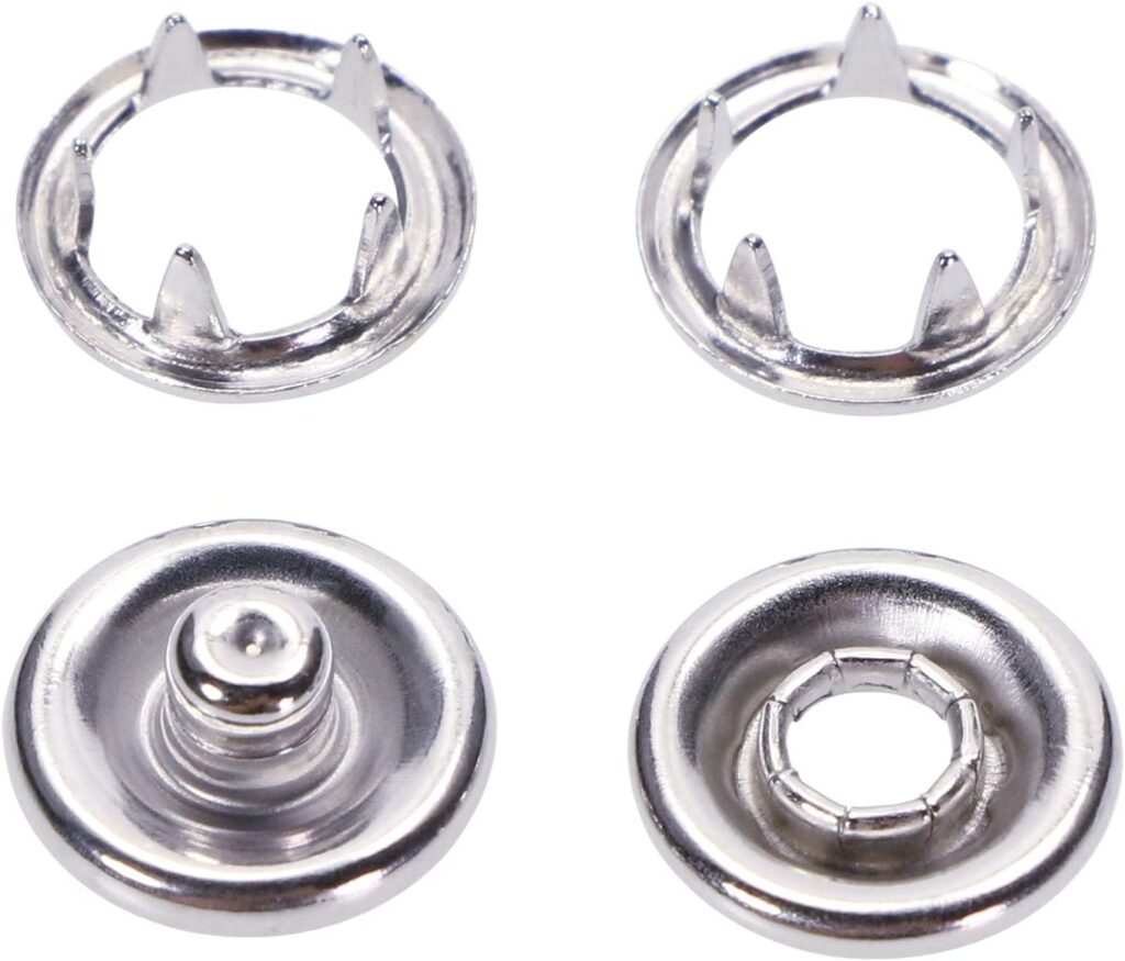 Long Prong Snap Fasteners Open Ring – Size 16 | Wildbird Fabric