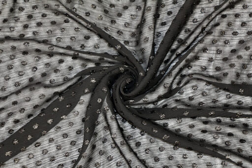 Sparkle Dot Texture – Black | Wildbird Fabric