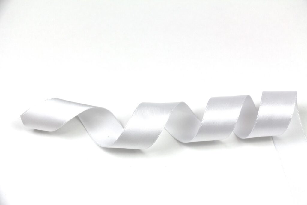 White Satin Ribbon 7/8″ | Wildbird Fabric
