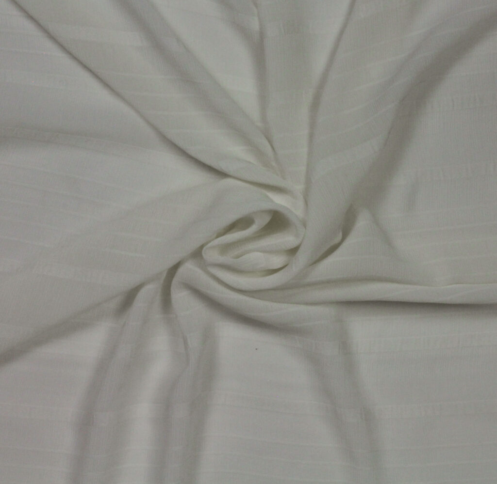 Cream Crinkle Stripe Fabric | Wildbird Fabric