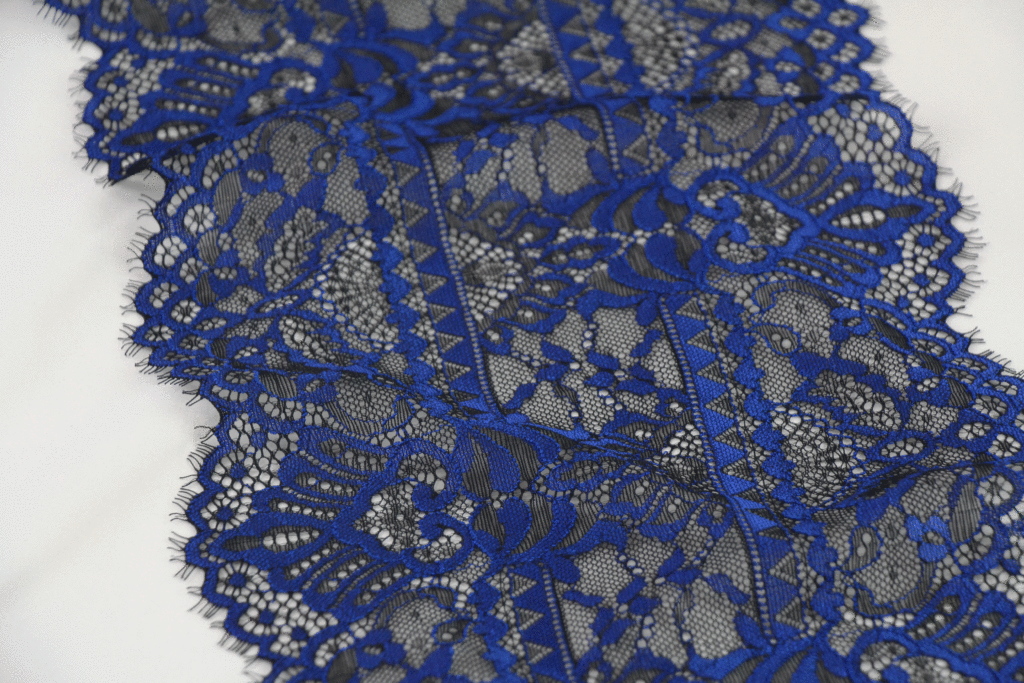 Deep Azure Island Lace | Wildbird Fabric