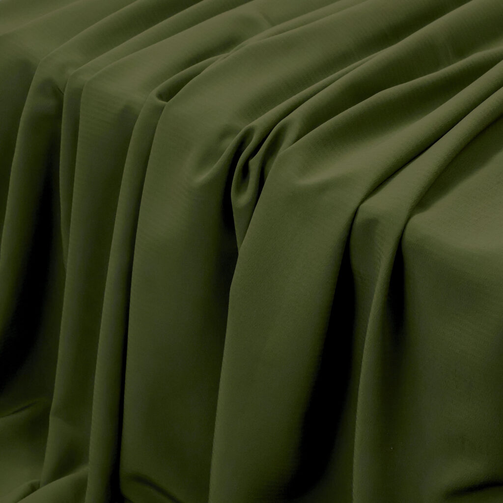 Deep Olive Mens Crepe Fabric | Wildbird Fabric