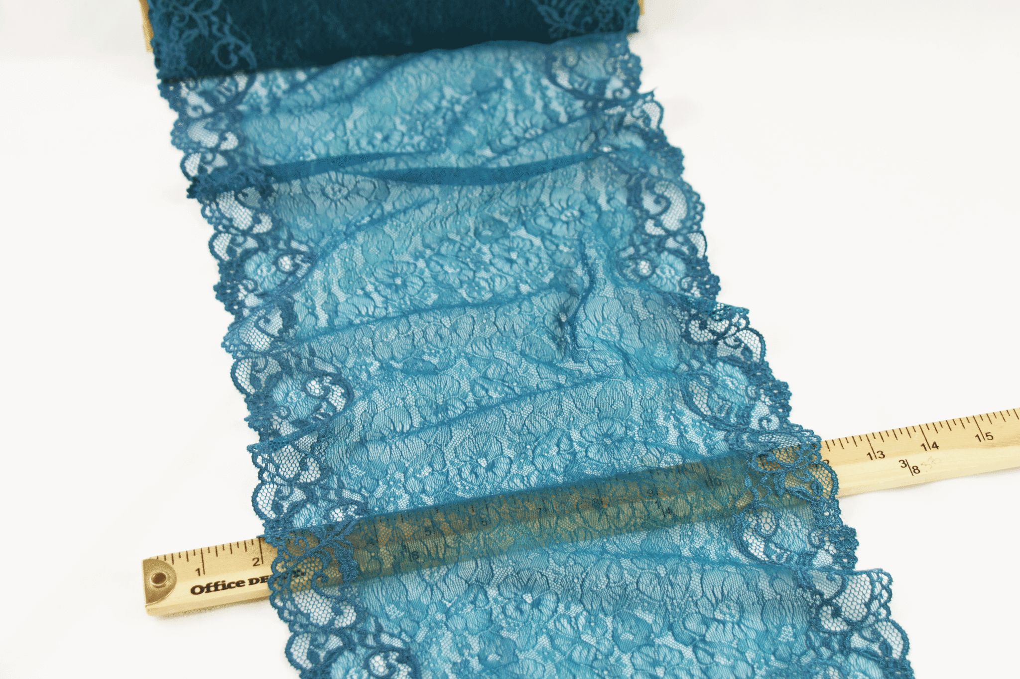 Deep Turquoise Lace | Wildbird Fabric