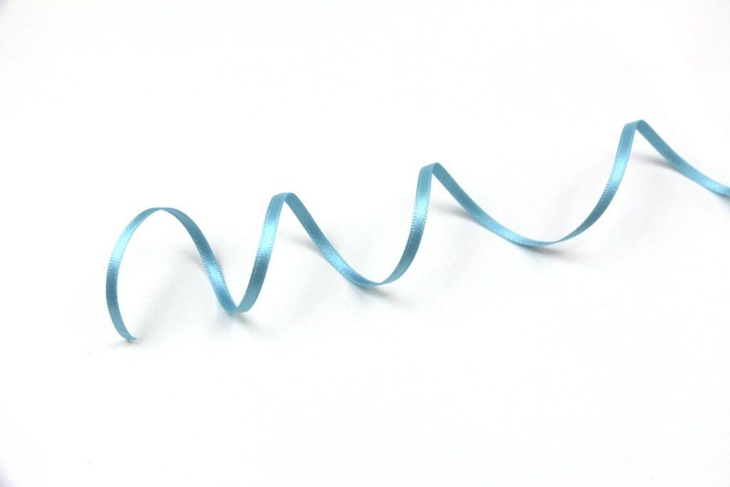 Blue Mist Satin Ribbon 1/8″ | Wildbird Fabric