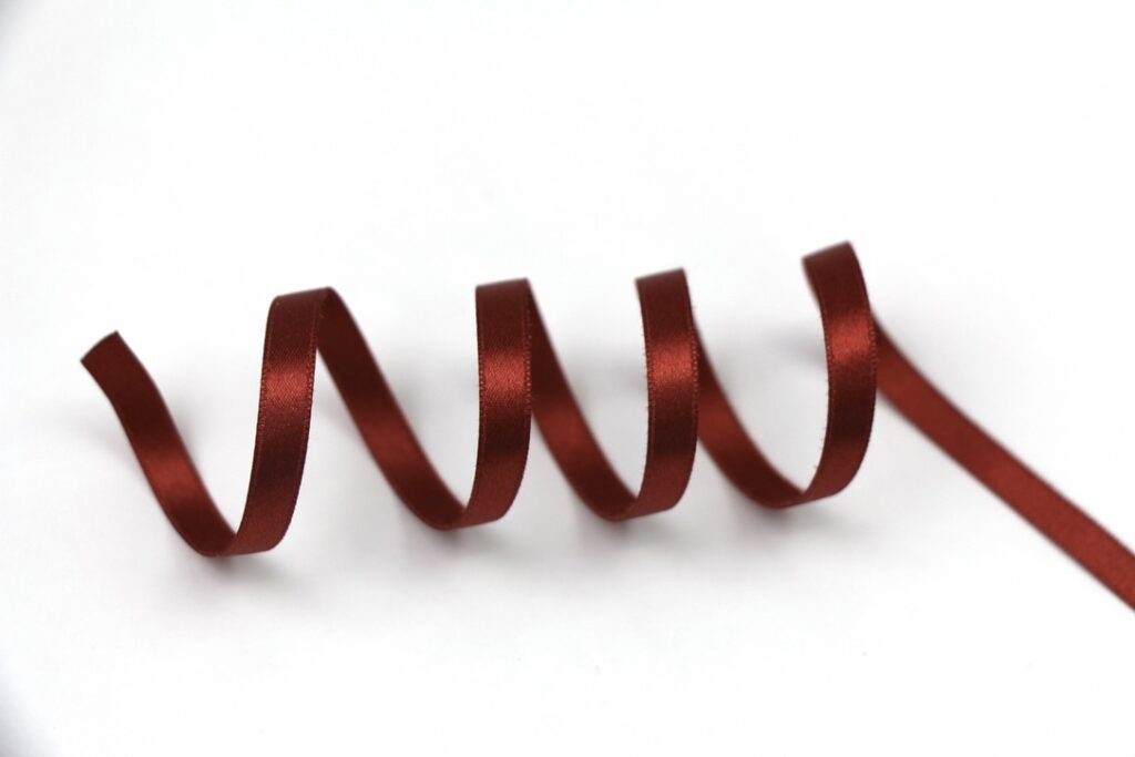 Rust Satin Ribbon 1/4″ | wildbirdfabric