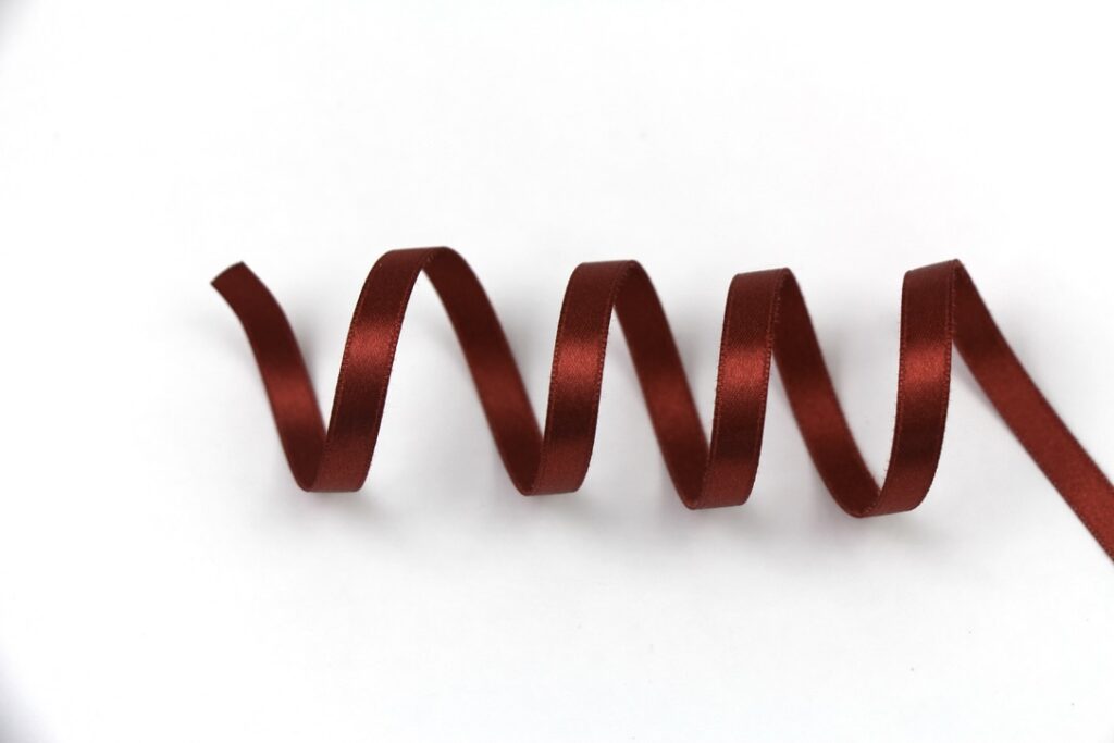 Rust Satin Ribbon 1/4″ | Wildbird Fabric