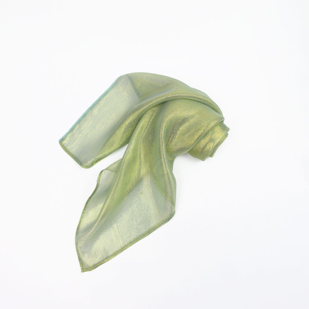 Shimmer Scarf with Fringe – Alpine Blue | Wildbird Fabric