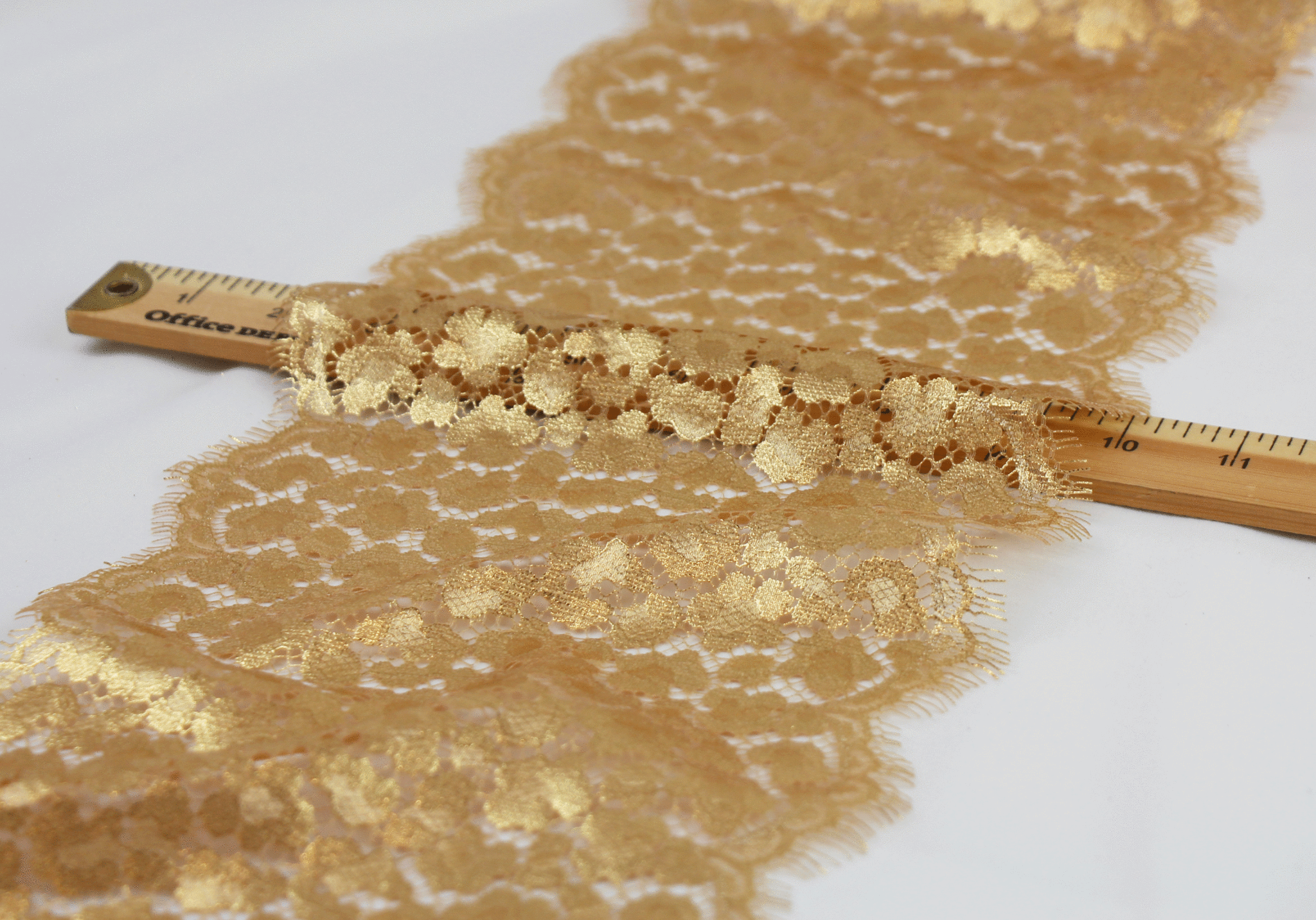 Shiny Light Gold Lace | Wildbird Fabric