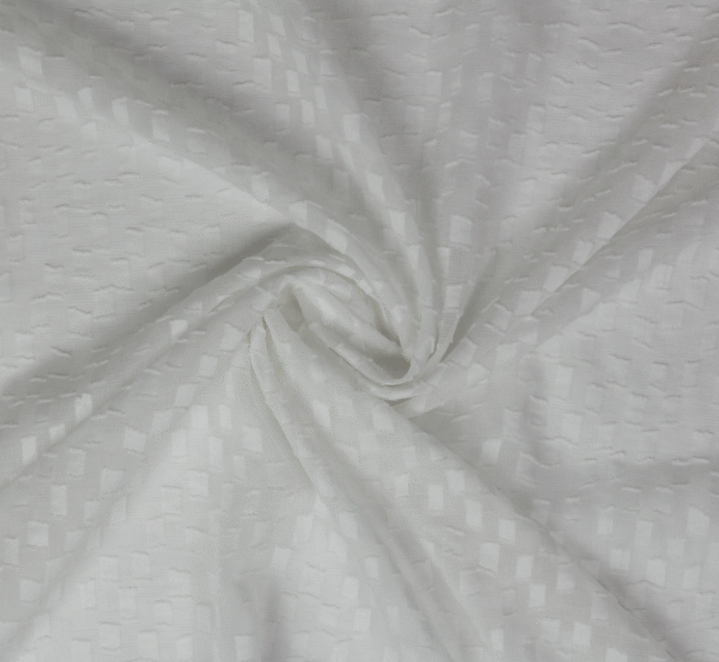 Mini Textured Patchwork Style Rectangles – White | wildbirdfabric