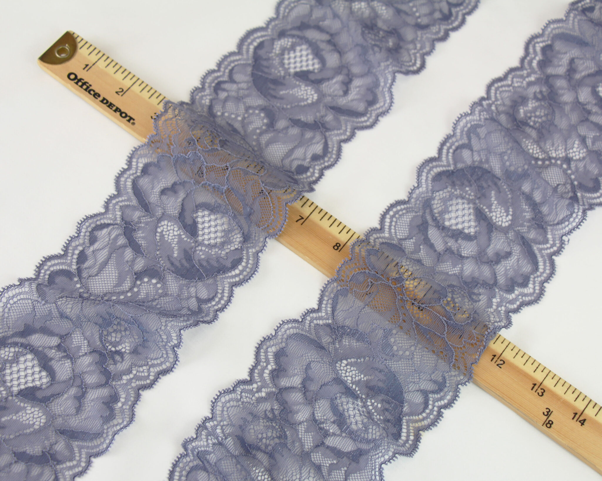 Dusty Dark Periwinkle Lace | Wildbird Fabric