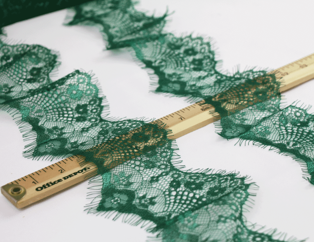 Forest Green French Trim Lace | Wildbird Fabric