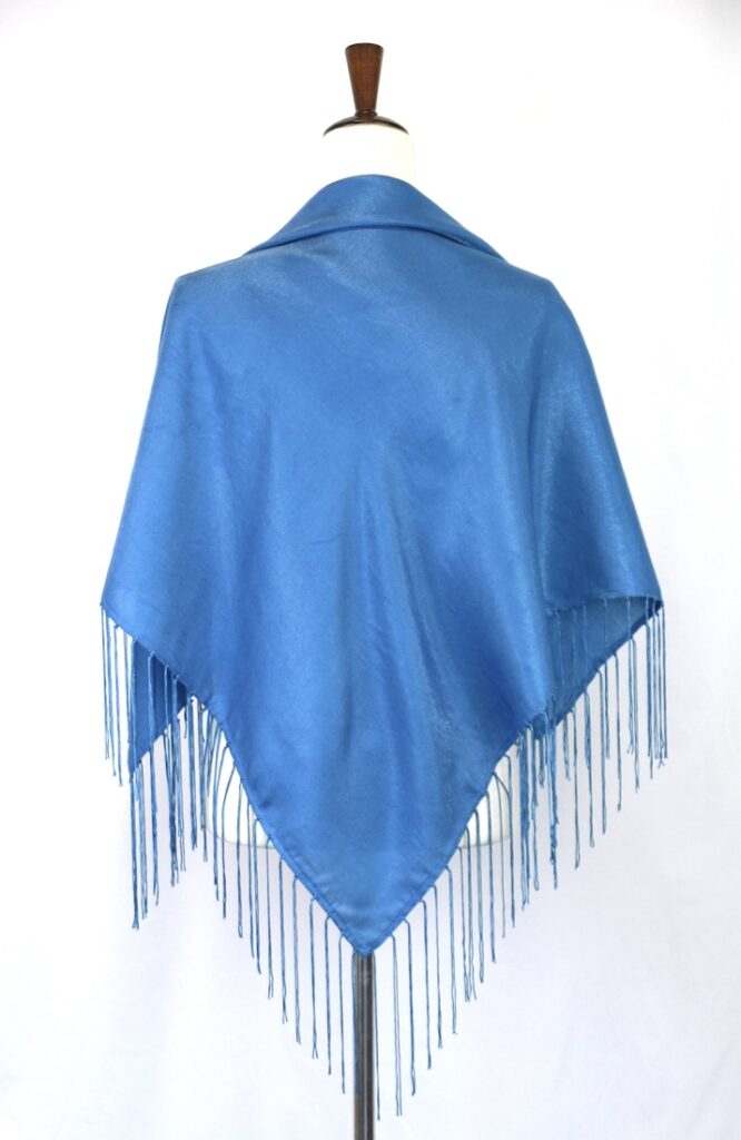 Shimmer Scarf with Fringe – Alpine Blue | Wildbird Fabric