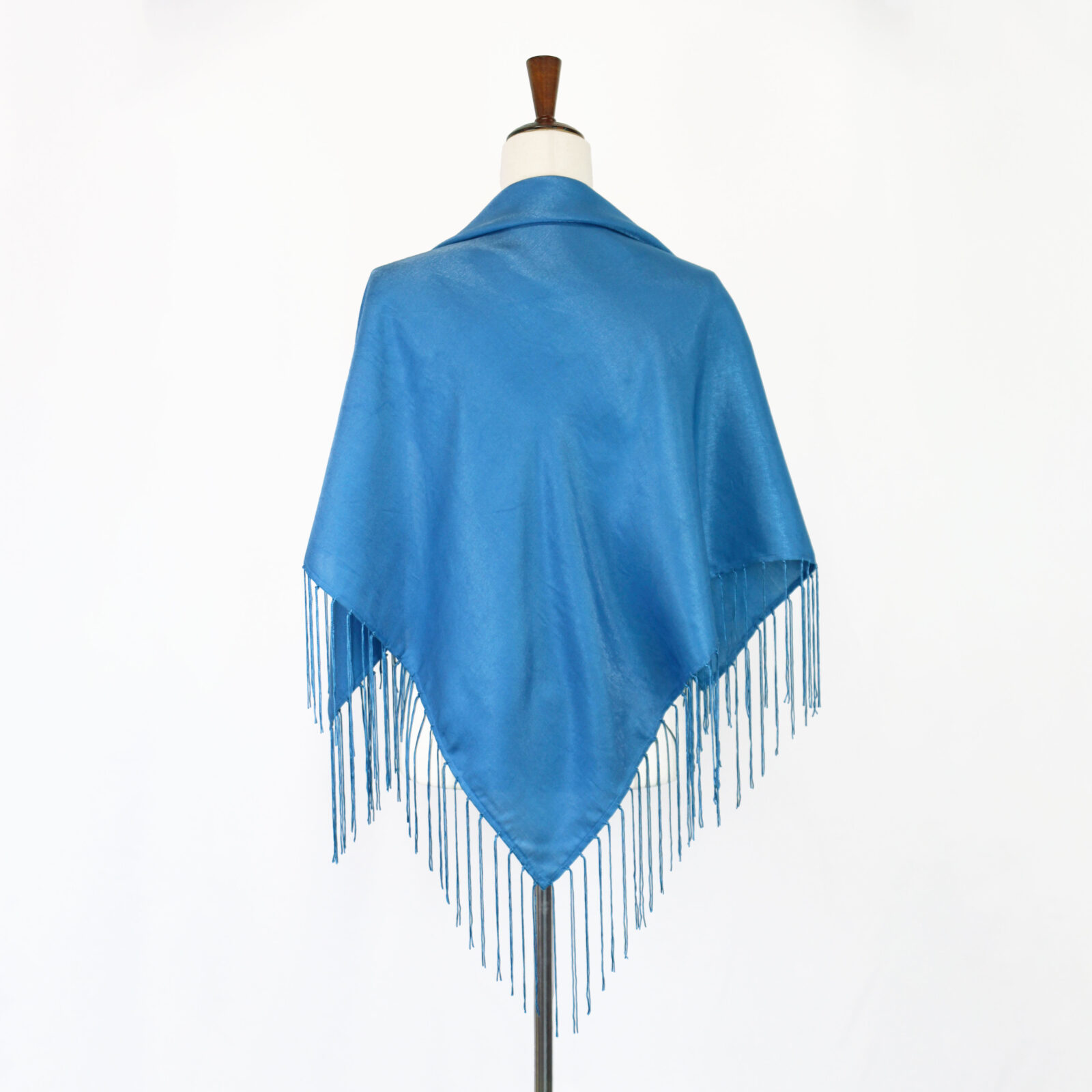 Shimmer Scarf with Fringe – Alpine Blue | Wildbird Fabric