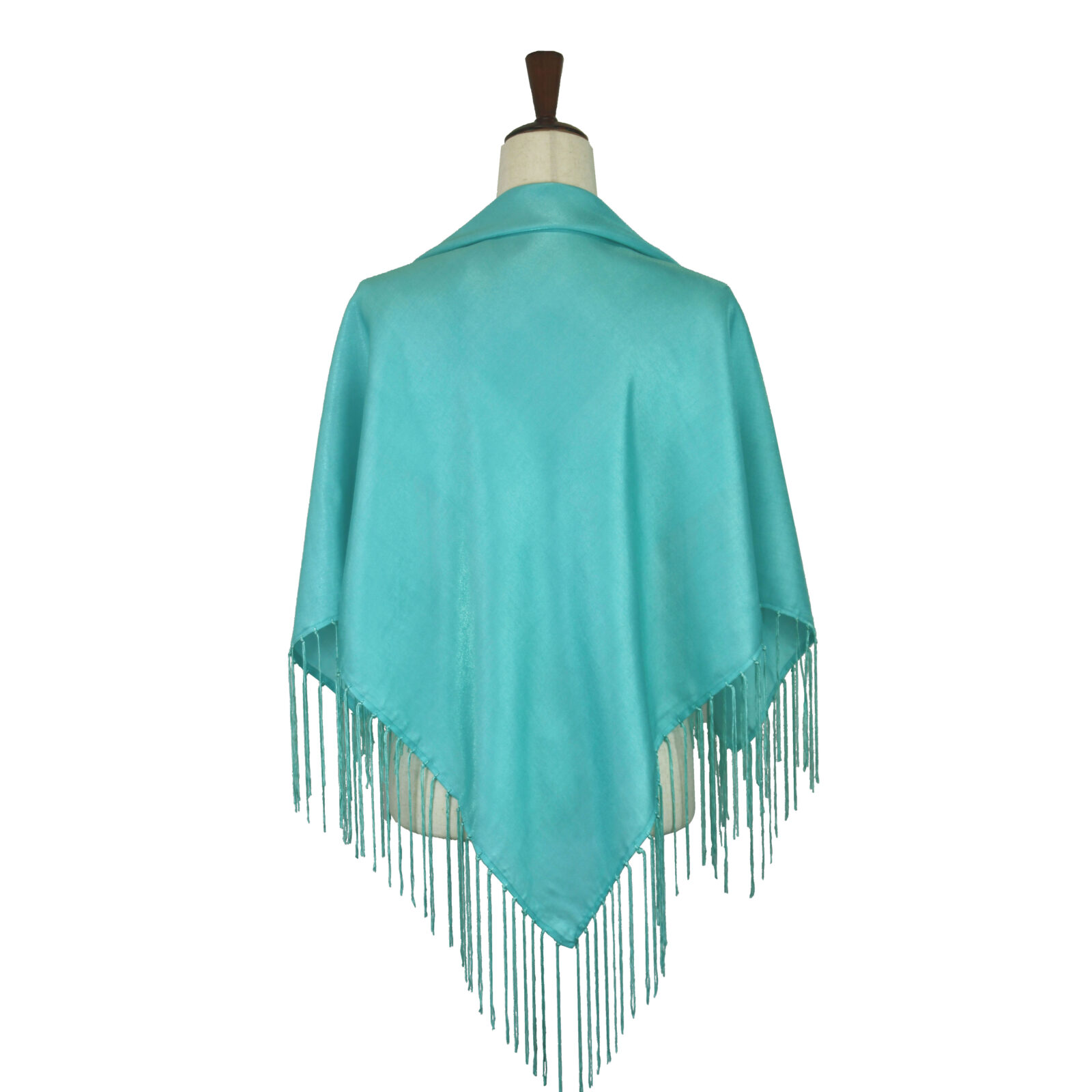 Shimmer Scarf with Fringe – Light Aqua | Wildbird Fabric