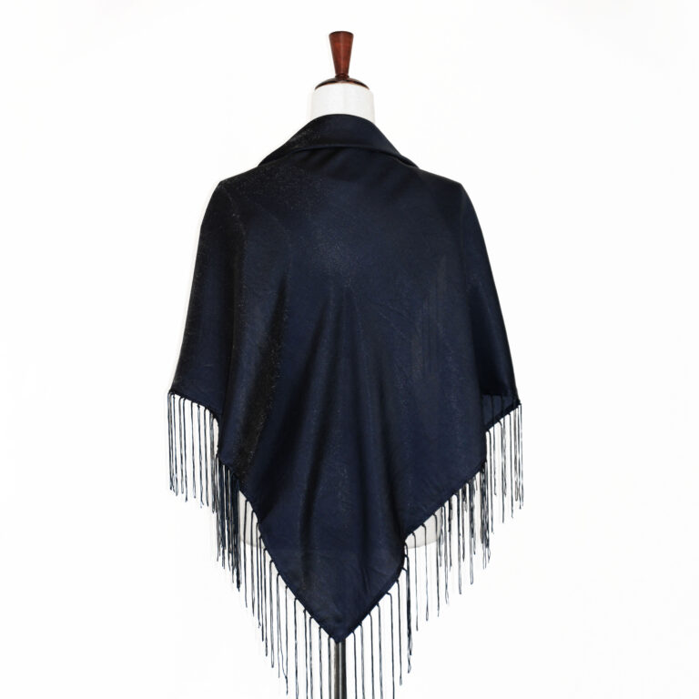 Shimmer Scarf with Fringe – Alpine Blue | Wildbird Fabric