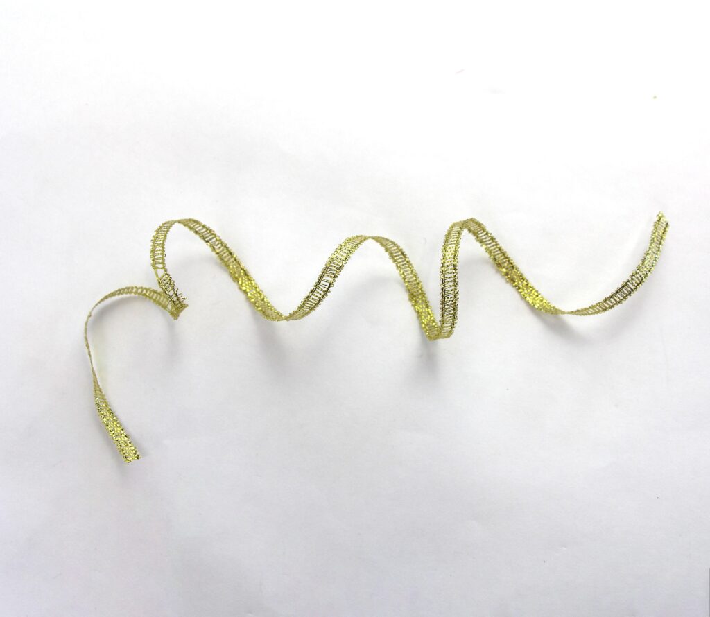 Gold Metallic Glitter Ribbon 3/8″ | Wildbird Fabric