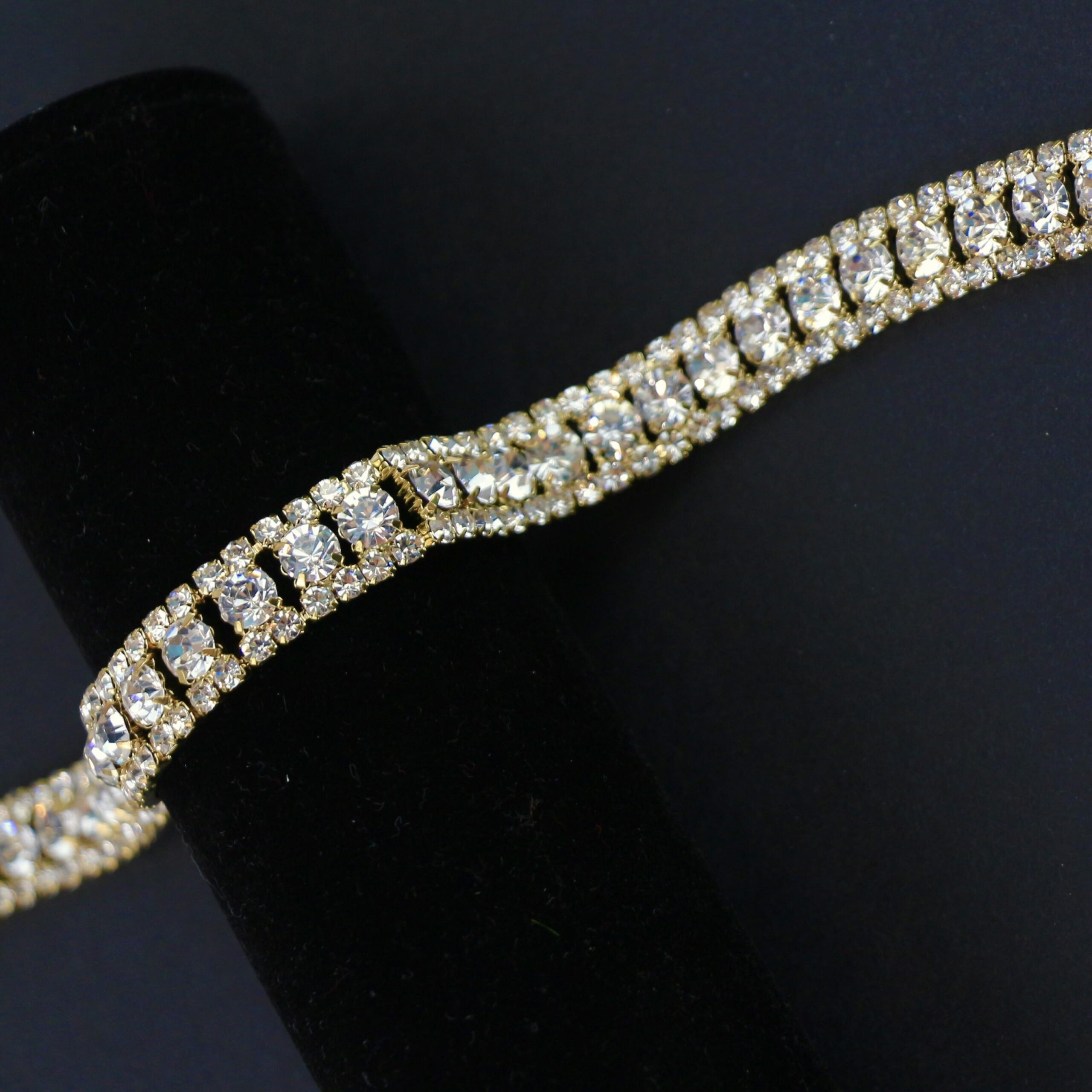 Gold with Rhinestones Chain Band | wildbirdfabric