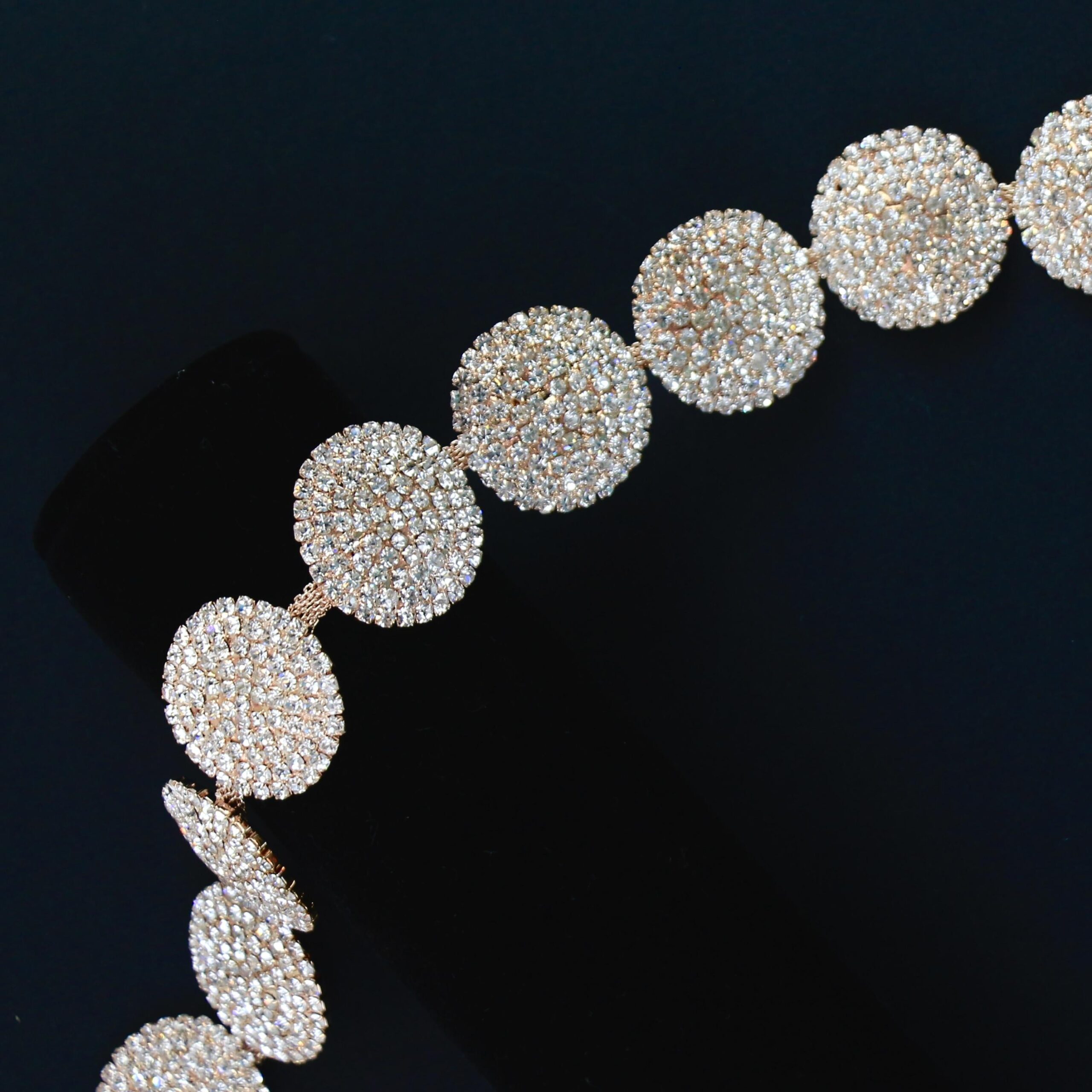 Rose Gold Circle Rhinestone Band | wildbirdfabric