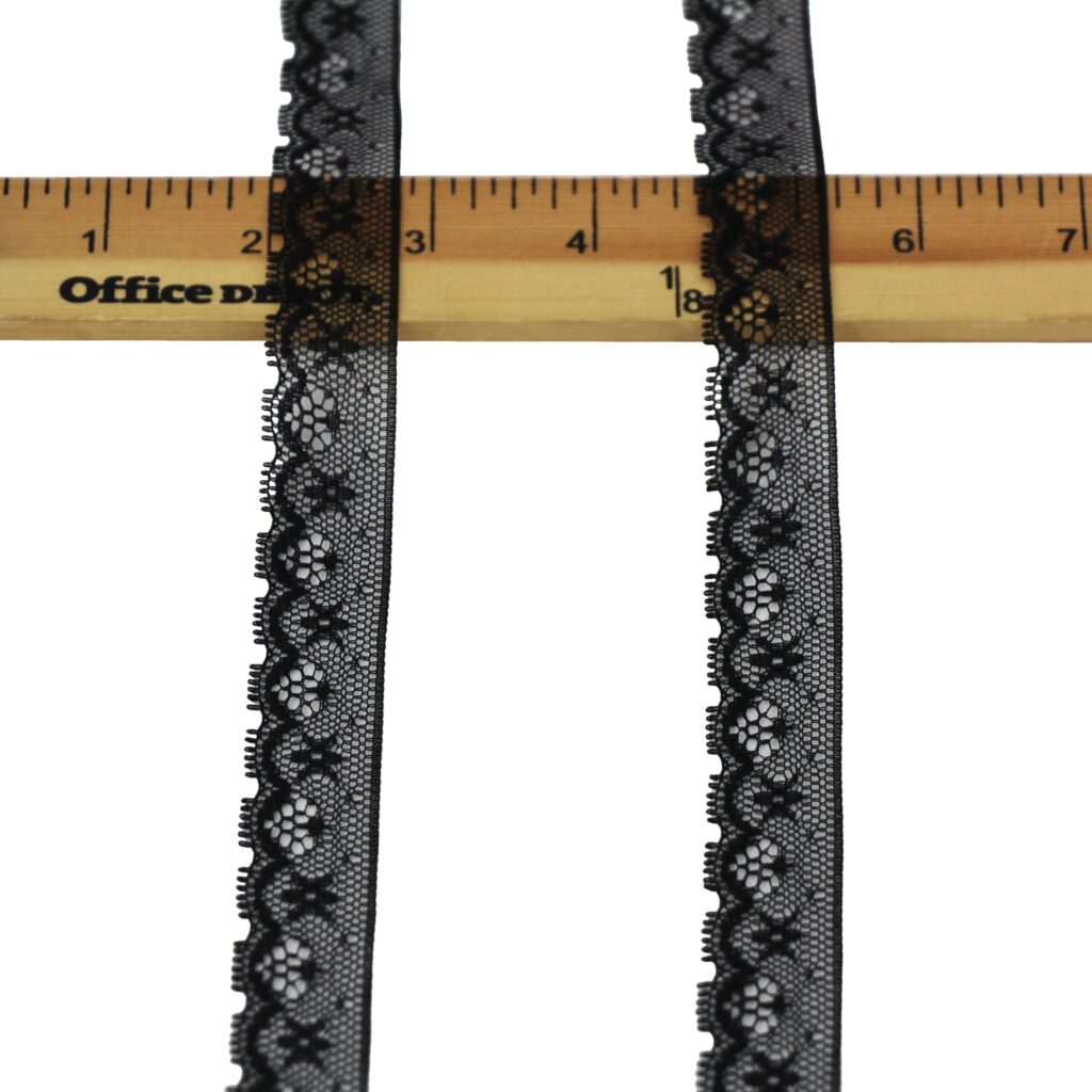 Simple Black Trim Lace | Wildbird Fabric