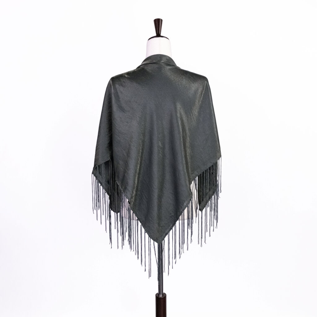 Large Gold Shimmer Scarf with Fringe – Naval | Wildbird Fabric