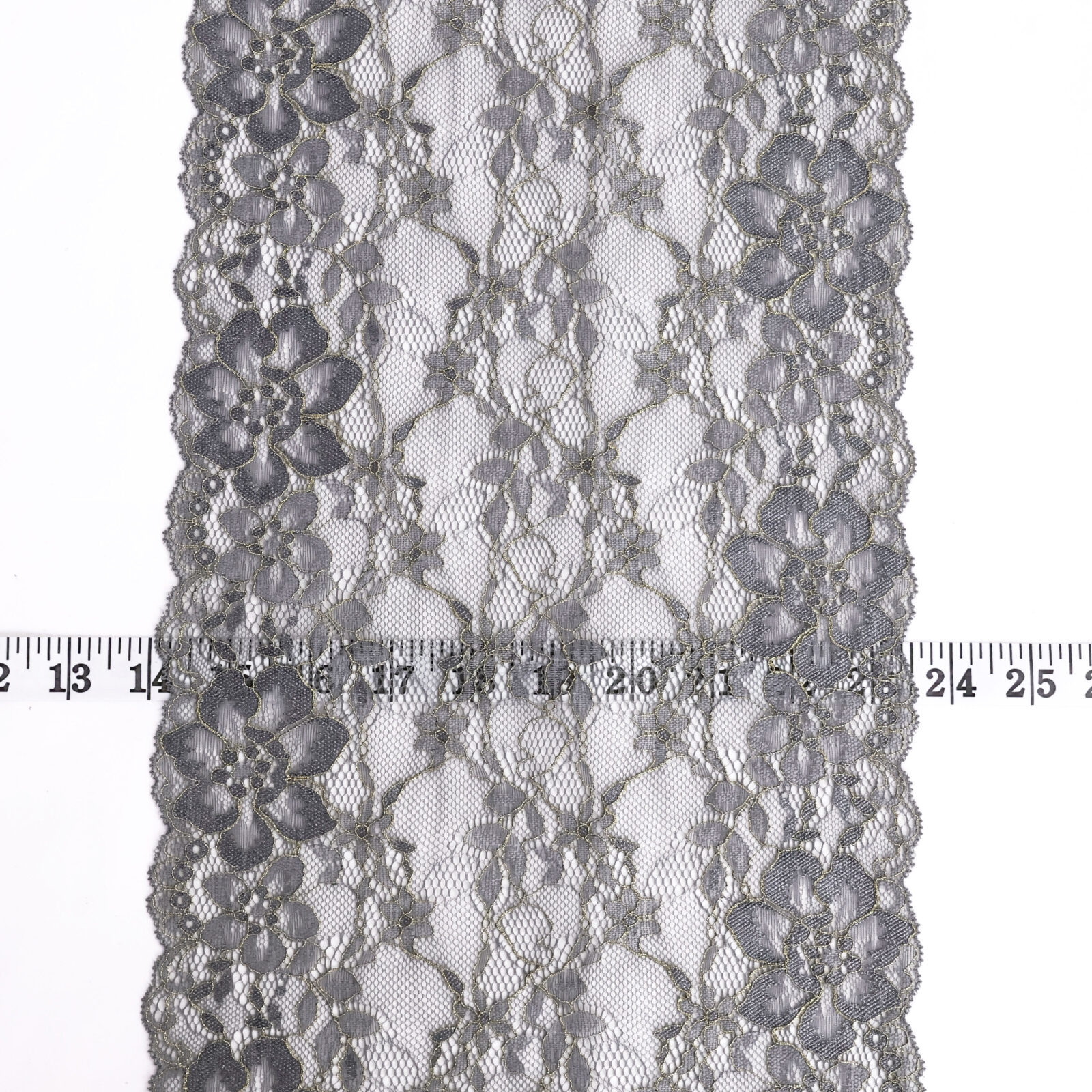 Antique Grey Floral Lace | Wildbird Fabric