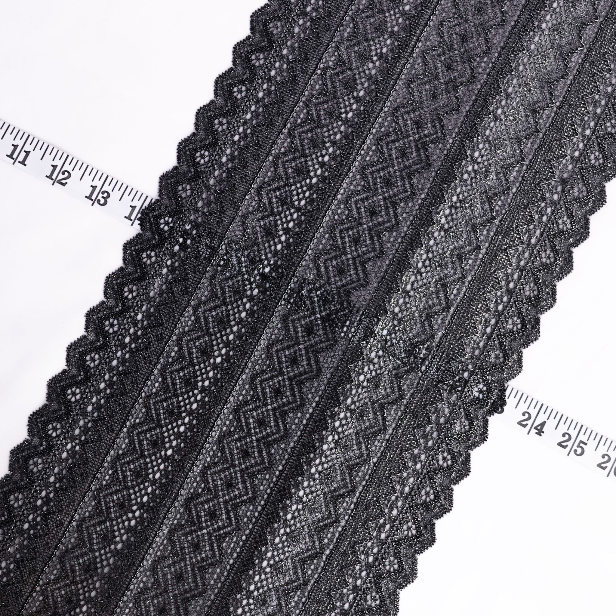 Shiny Black Island Lace | Wildbird Fabric