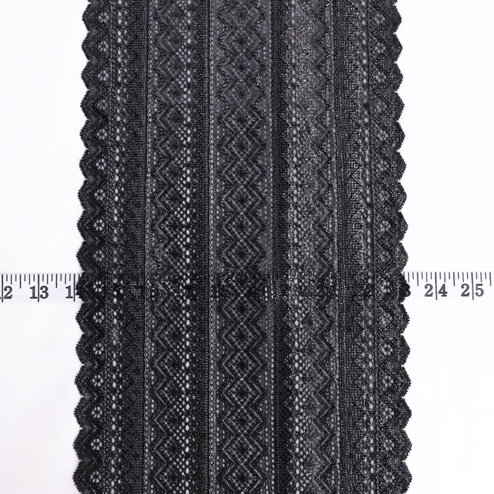 Shiny Black Island Lace | Wildbird Fabric