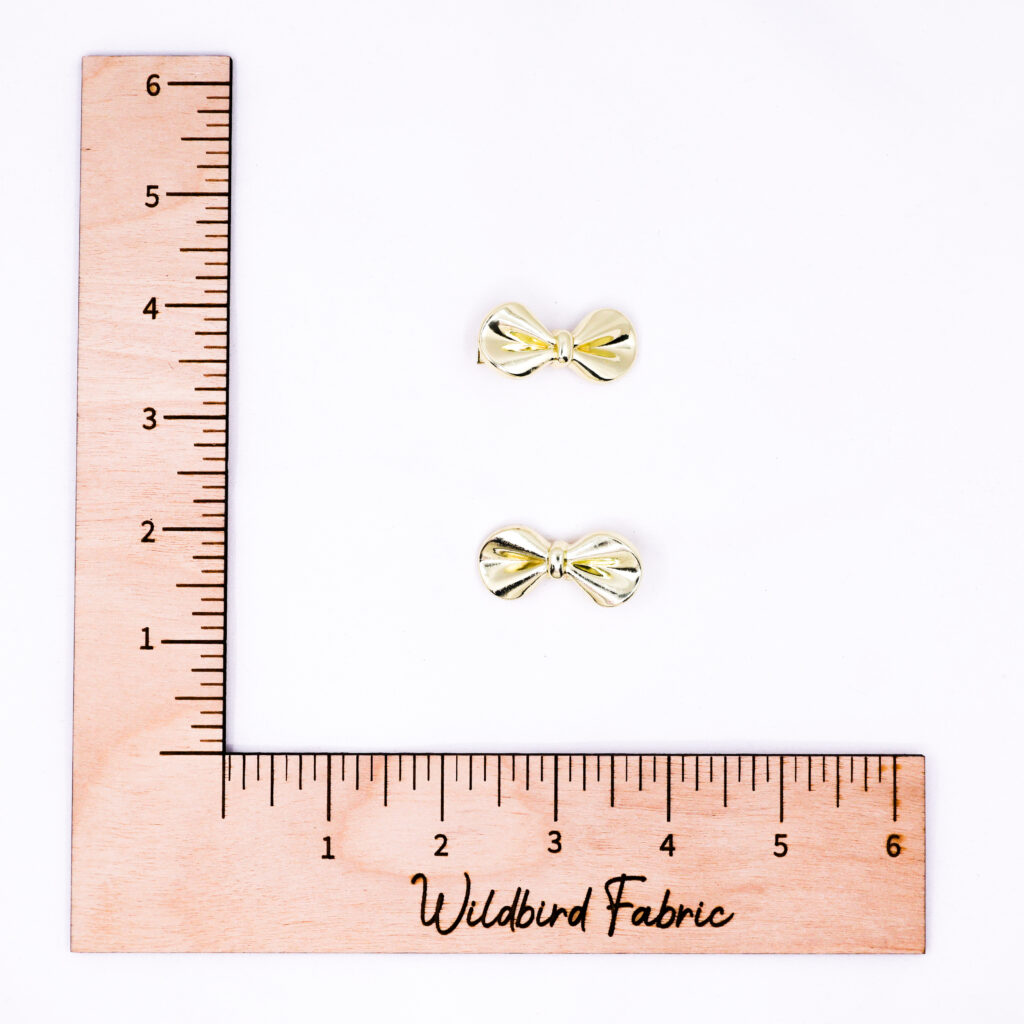 Gold Metal Bow Clips | Wildbird Fabric