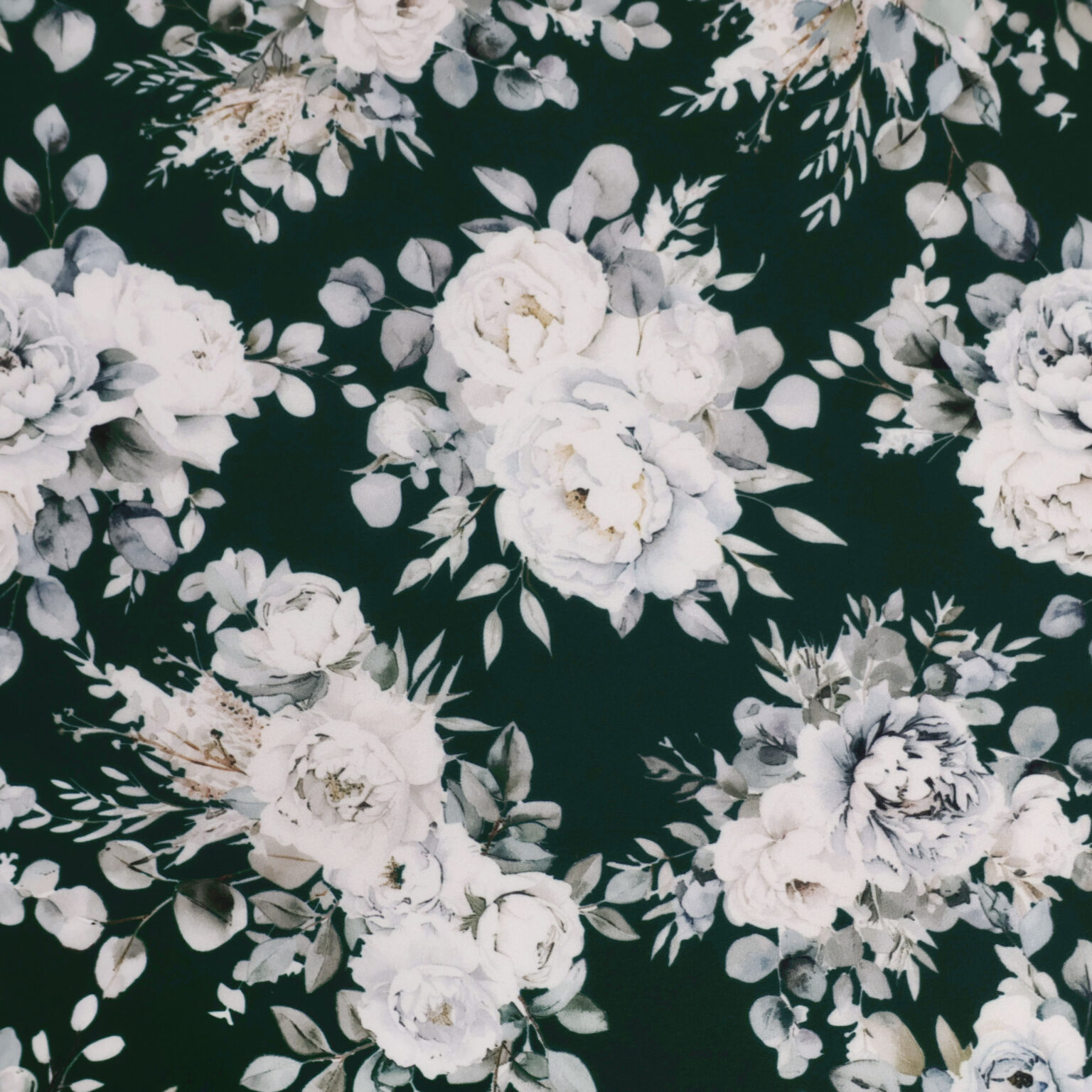 Eucalyptus Rose – Spruce | Wildbird Fabric